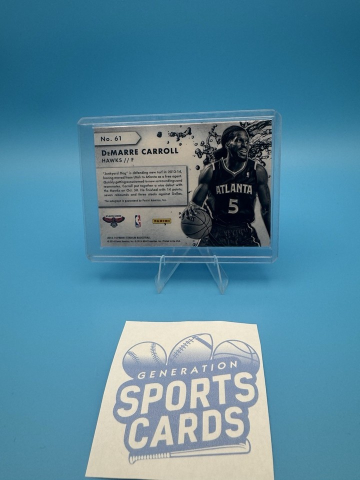 2013-14 Panini Titanium - New Wave Signatures DeMarre Carroll #61 (AU ...