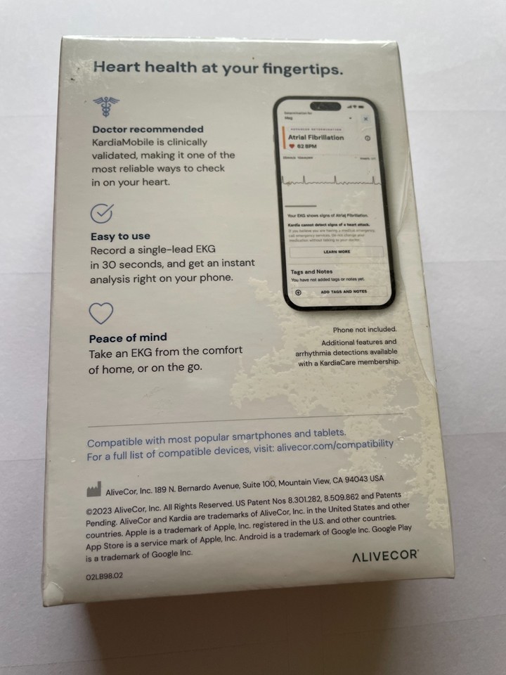 AliveCor Kardia Mobile EKG Monitor Single Lead EKG | eBay UK