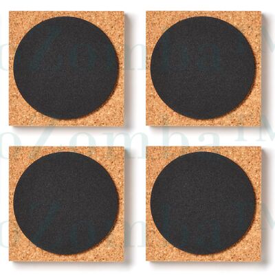 ISOLATOR PADS X 4 CORK / MINERAL FELT ANTI VIBRATION SPEAKER ISOLATION ...