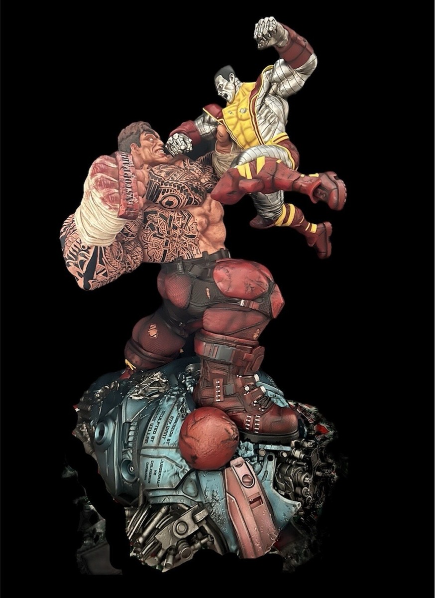 Juggernaut Vs Colossus Statue