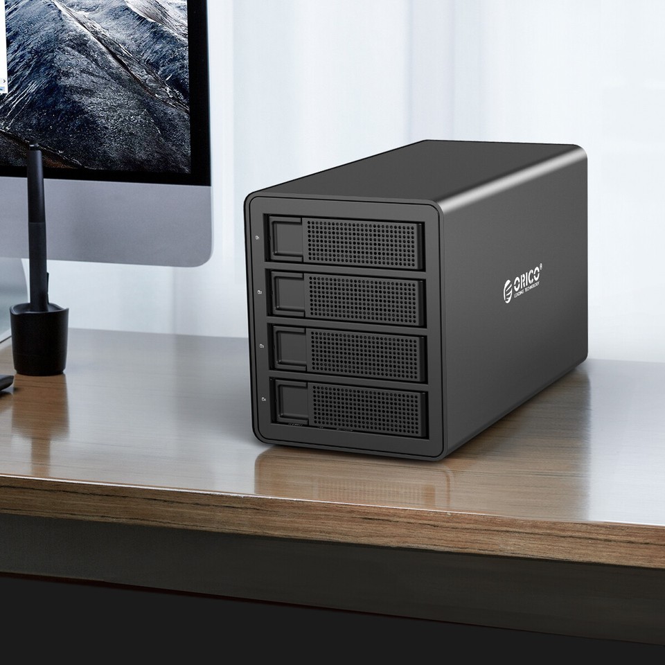 ORICO 4 Bay USB C Hard Drive Enclosure For 2.5/3.5" SATA HDD w/ 150W ...