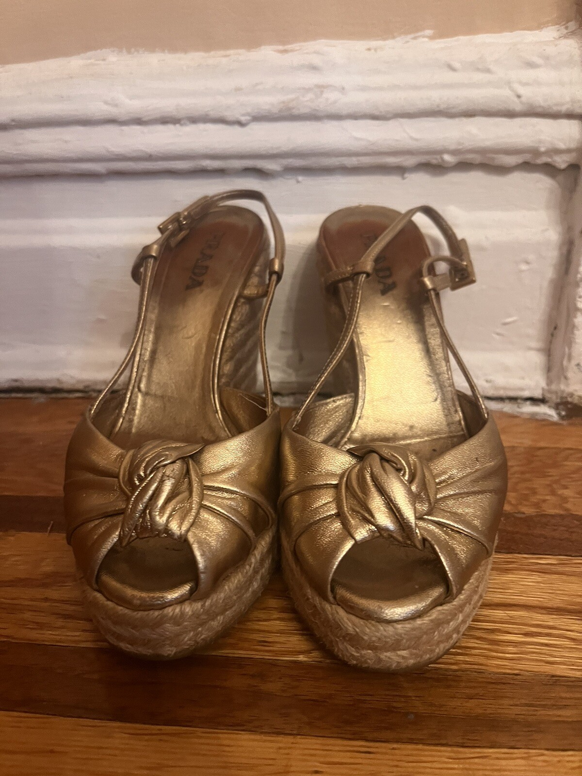 ⚠️Prada 1990s Rope Wedge Sandals SIZE 36EU/6US - Gem