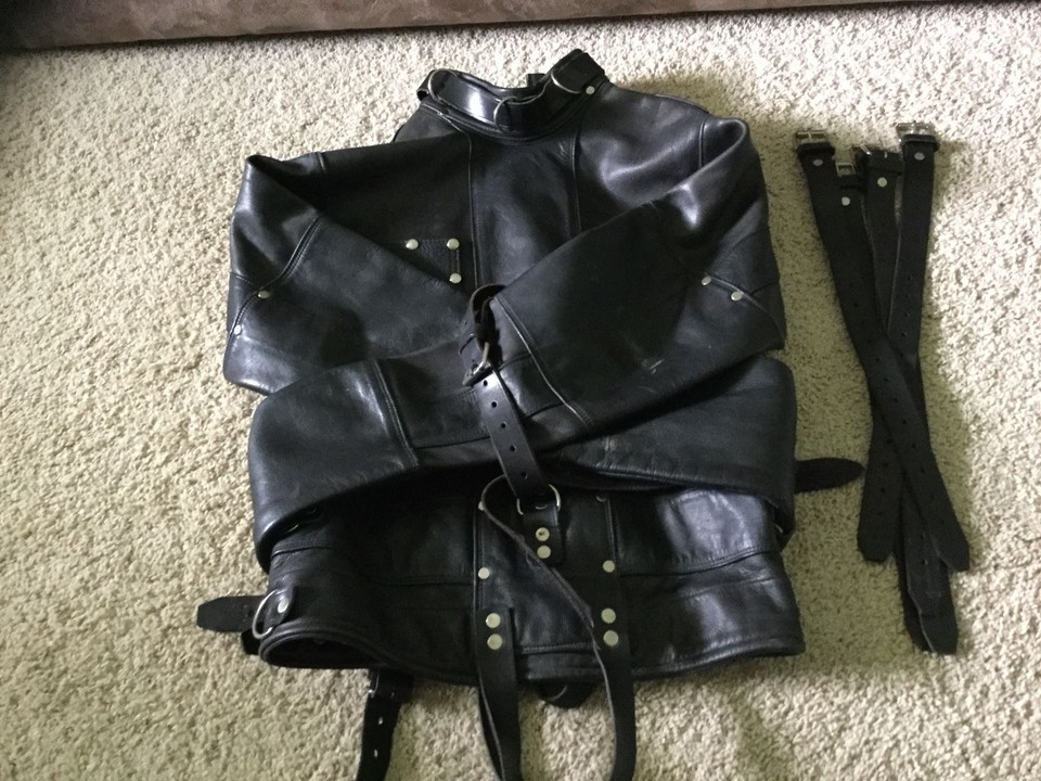 Men Leather Straitjacket Straight jacket without Locking Buckles | eBay