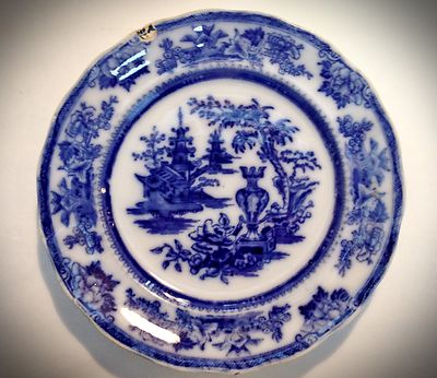 Rare Antique Flow Blue Lahore Plate - 9 3/4" | eBay