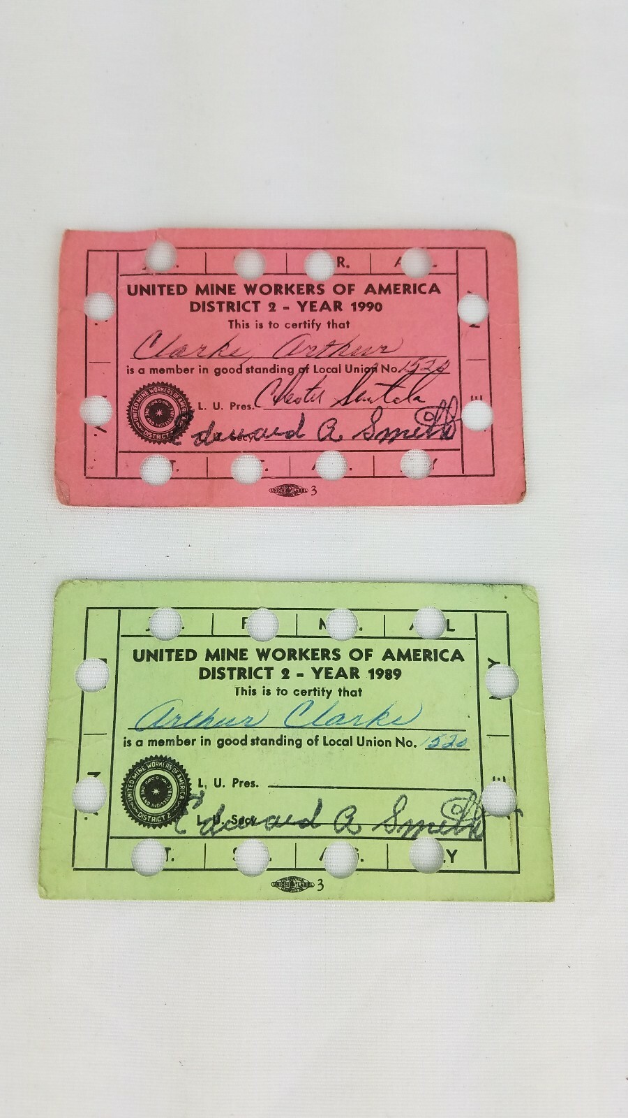 Vintage UMWA Union Briefcase, Election Manual, Membership Cards, & More ...