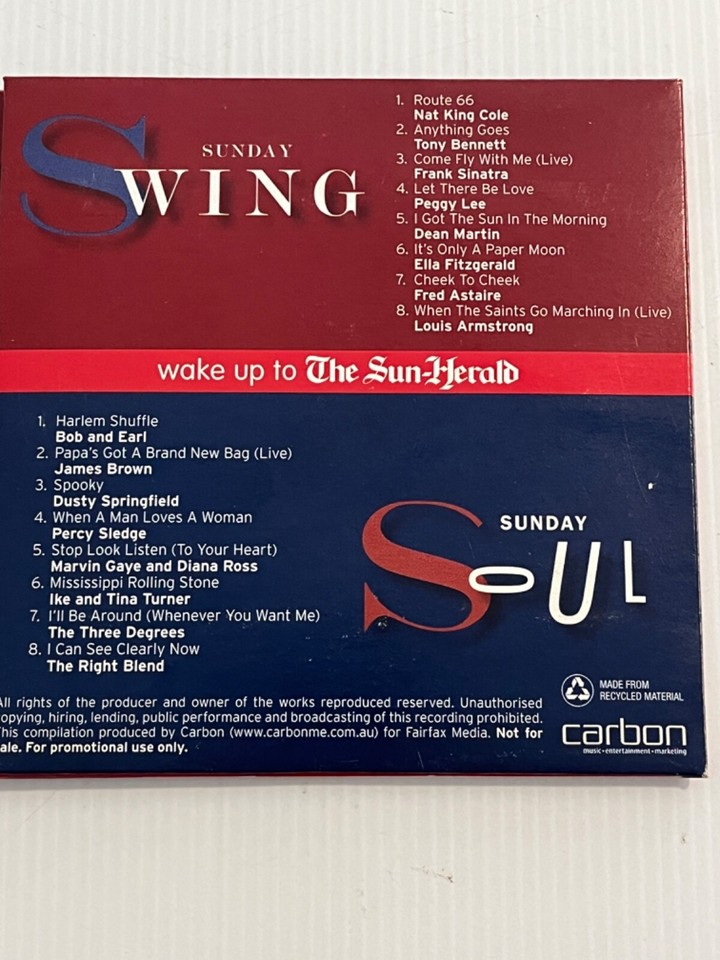 The Sun-Herald Promo Sunday Swing Sunday Soul 2Cd Set | eBay