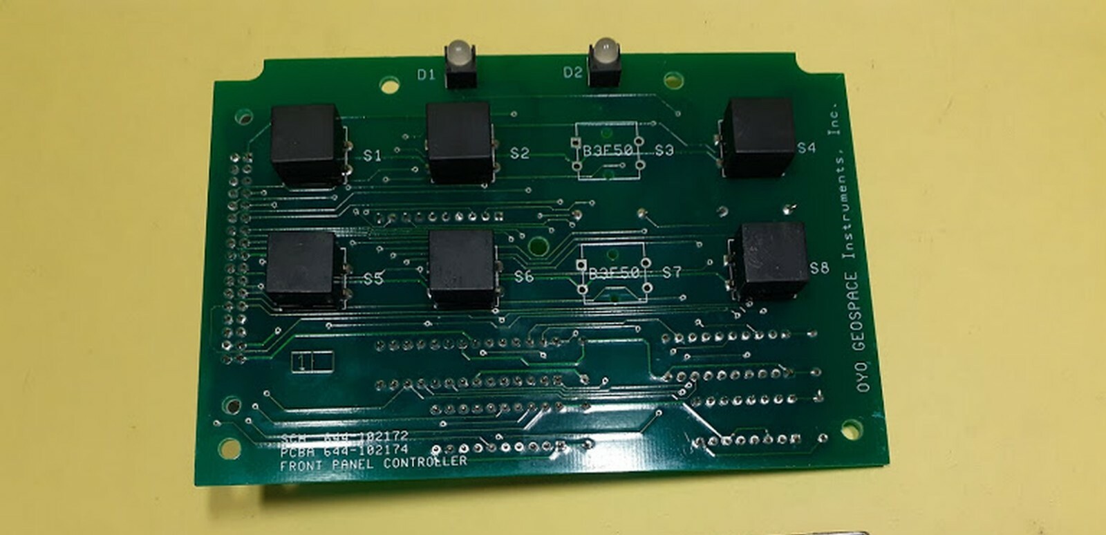 OYO Geospace Instruments SCH 644-102172 PCBA 644-102174 Front Panel ...