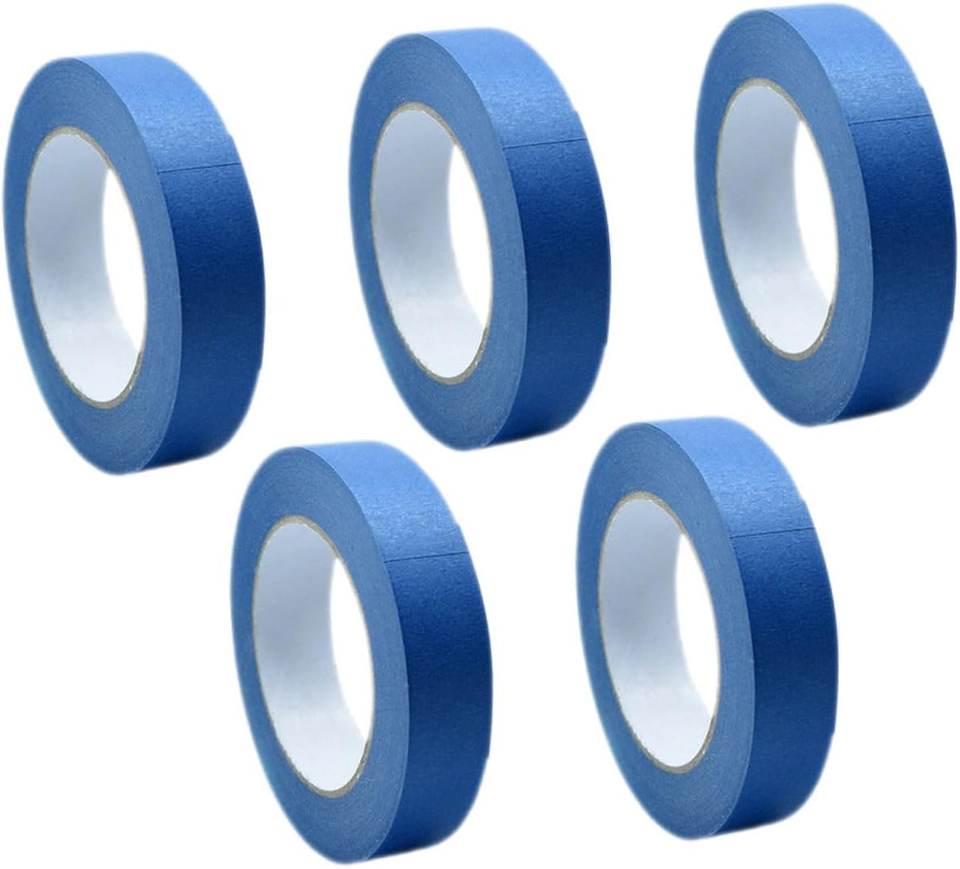 5 Rolls Paint Tape - 1Cm Wide Adhesive Blue Masking Tape Automotive ...
