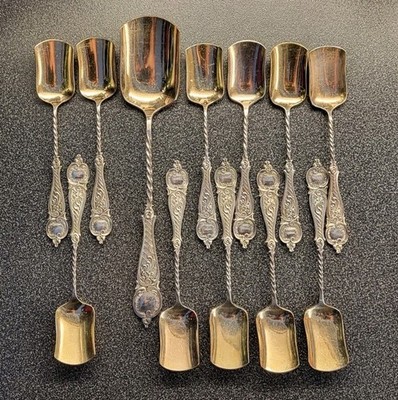 Set Of 12 Gorgeous WMFN German Silver Plate Ice Cream Spoons, 11 Small ...