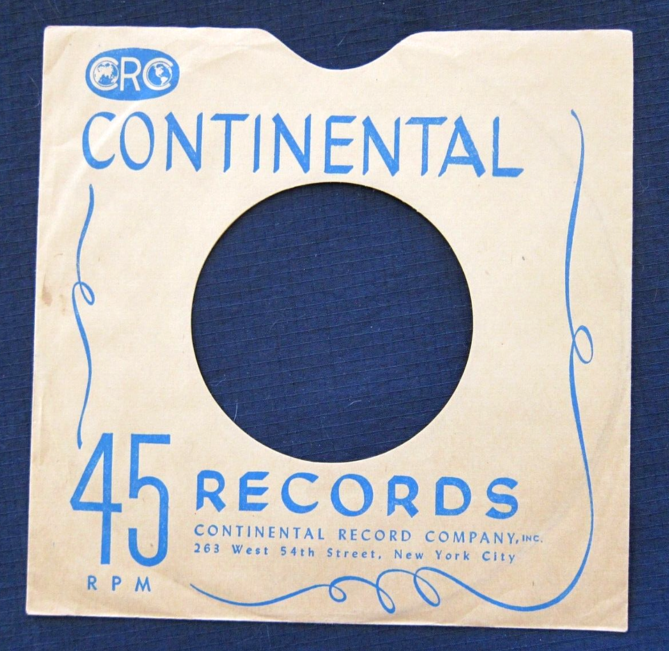 CONTINENTAL - vintage 45 rpm Company Sleeve | eBay
