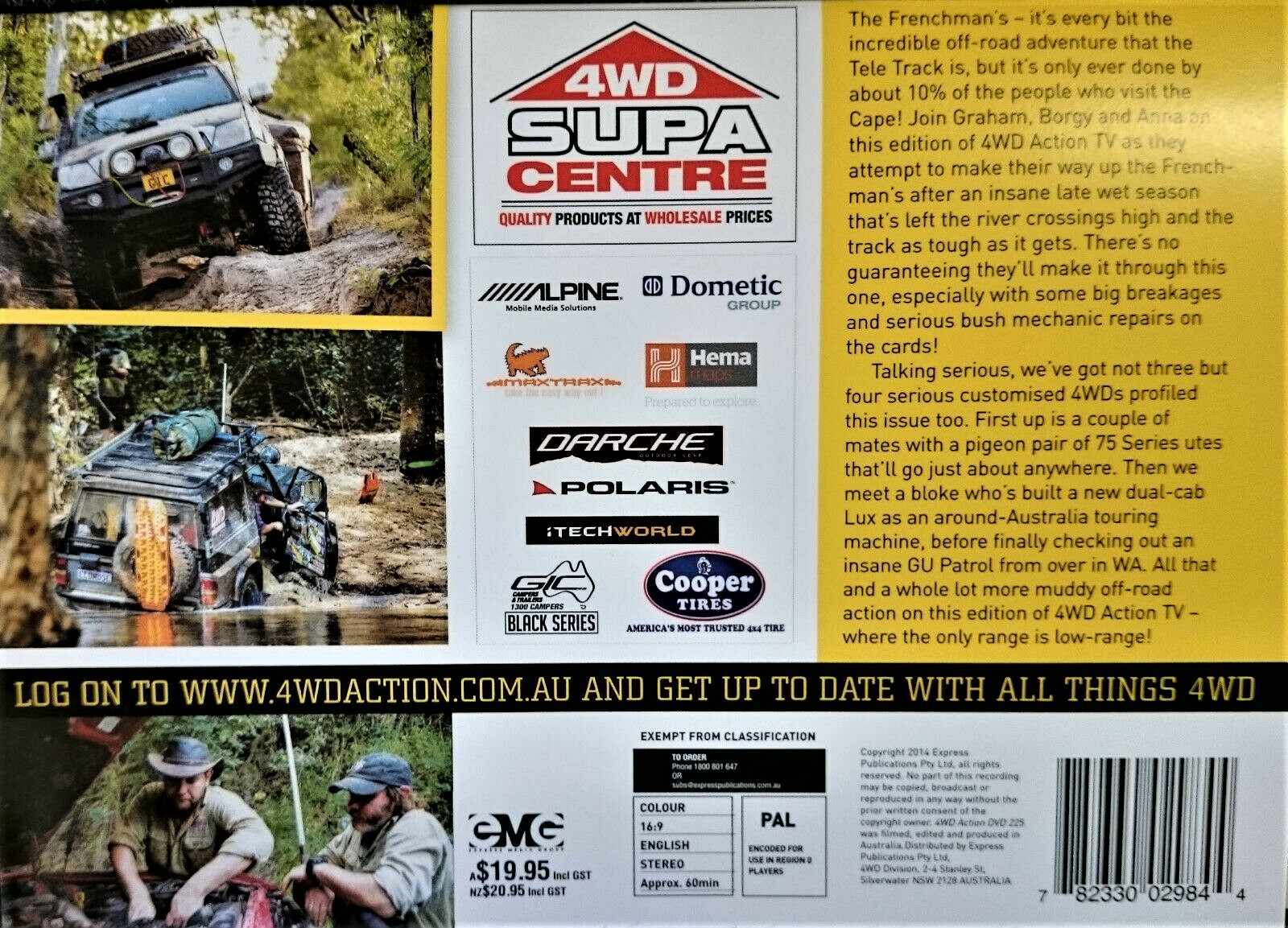 AUSTRALIAN 4WD ACTION CAPE YORK's Insane FRENCHMANS TRACK DVD 225 TV ...