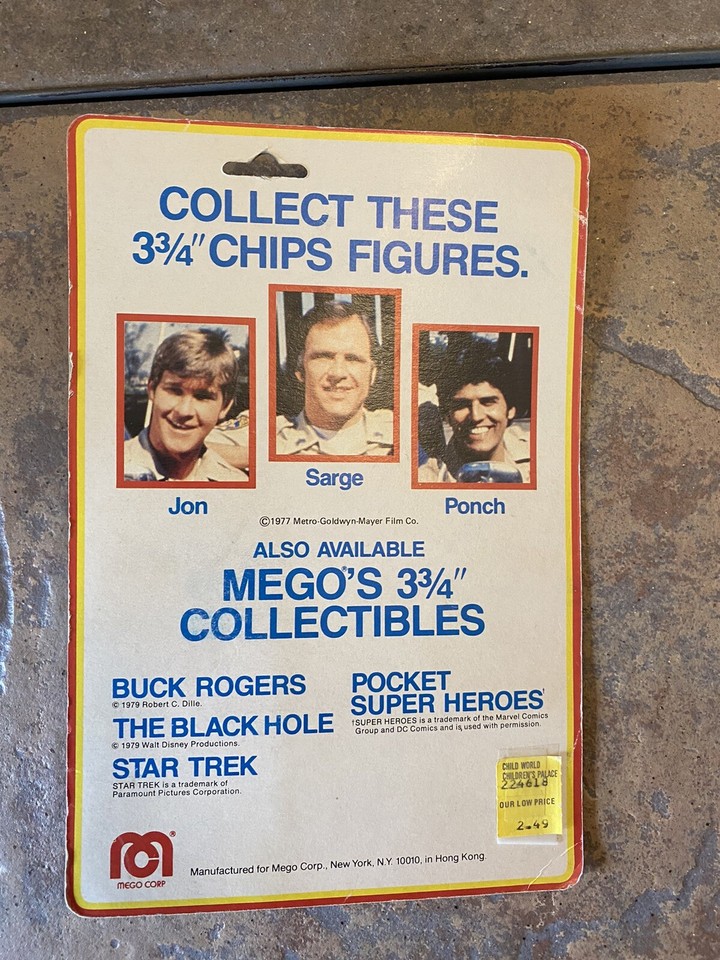 1977 Mego Chips Ponch 3.75” Figure | eBay