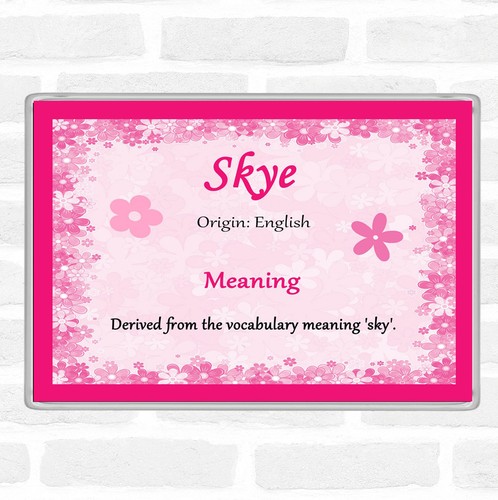 Skye Name Meaning Jumbo Fridge Magnet Pink | eBay