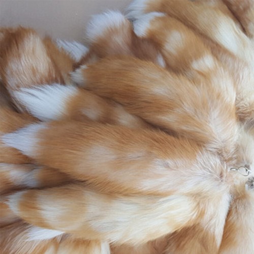 1pcs Large Crystal Fox Tail HIDE Fur Keychain Tassel Bag Tag Charm Bag ...