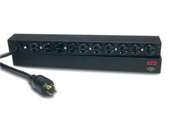 APC AP9564 PDU 120VAC,20A 10x5-20R 1U w/ Mounting Hdwr 12' Cord w/ L5 ...