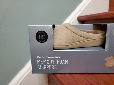 Wayland Square Slippers Womens 7/8 Mens 6/7 Unisex Brown Memory Foam ...