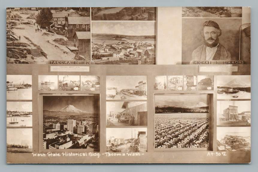 Washington State Historical Photo Display TACOMA Vintage RPPC Photo ...