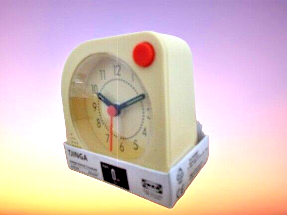 NEW ikea TJINGA Alarm clock, pale yellow, 8x8 cm UK | eBay UK