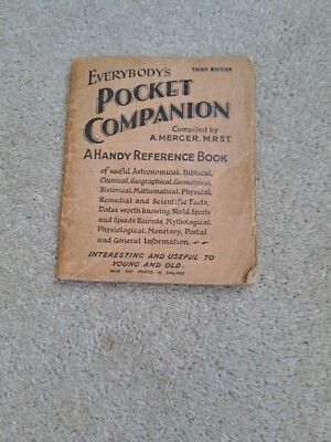 Everybody's Pocket Companion, A Handy Reference Book, compiled by A. Mercer | eBay UK
