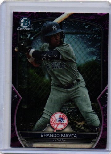 2023 Bowman Draft - Chrome Brando Mayea #BDC-66 Fuchsia Lunar Refractor ...