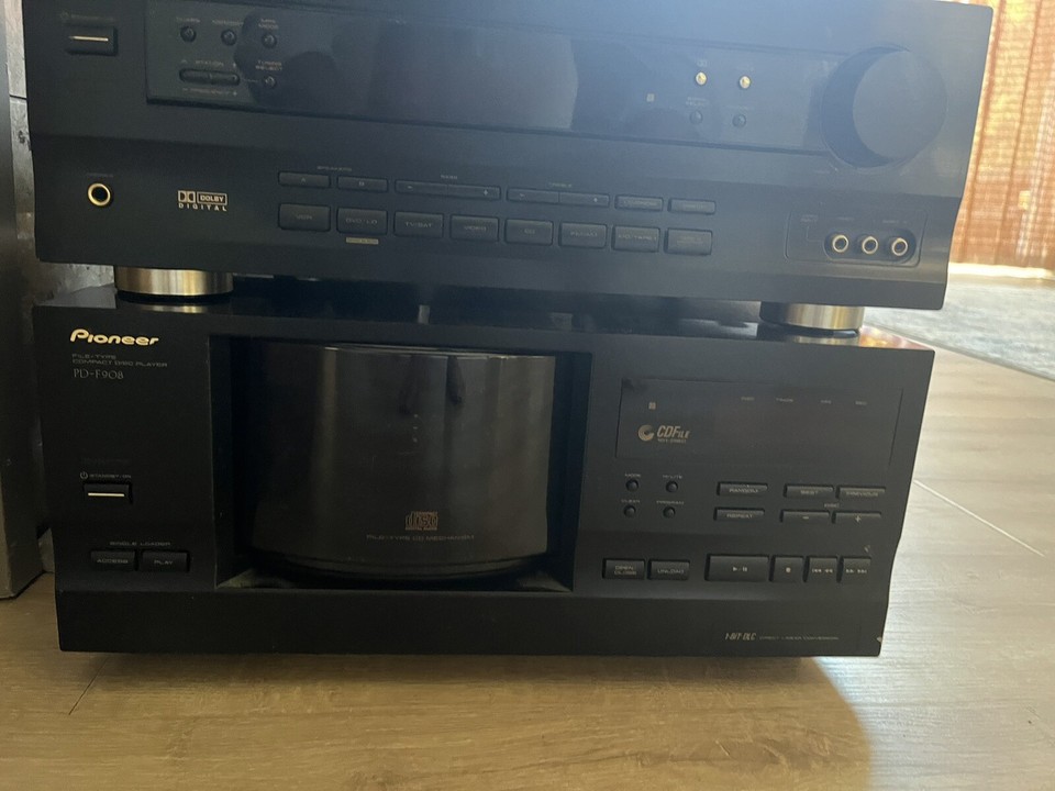Pioneer PD-F908 100 Disc CD Player And VSX-D508 Receiver With 2 ...