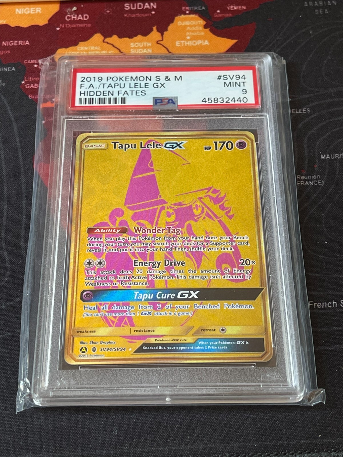 Tapu Lele GX SV94/SV94 Hidden Fates Gold HOLO FOIL PSA 9 Pokemon TCG ...