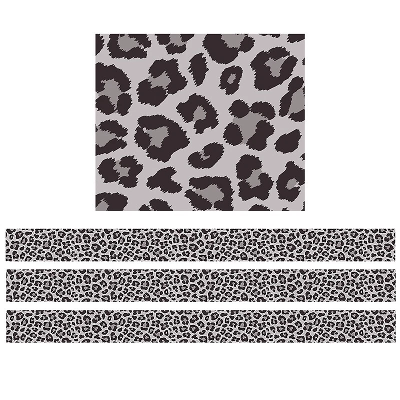 Leopard Print Black And White Border