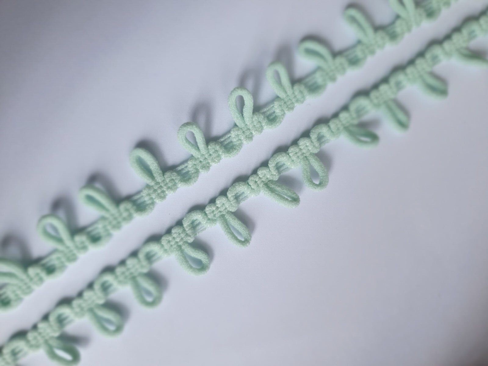 1 Meter Black White Cream Bridal Elastic Button Loop Trim Trimming ...