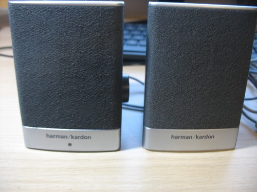 Harman Kardon HP 5187-2105 PC Speakers 3.5mm HP OEM Desktop Set TESTED ...