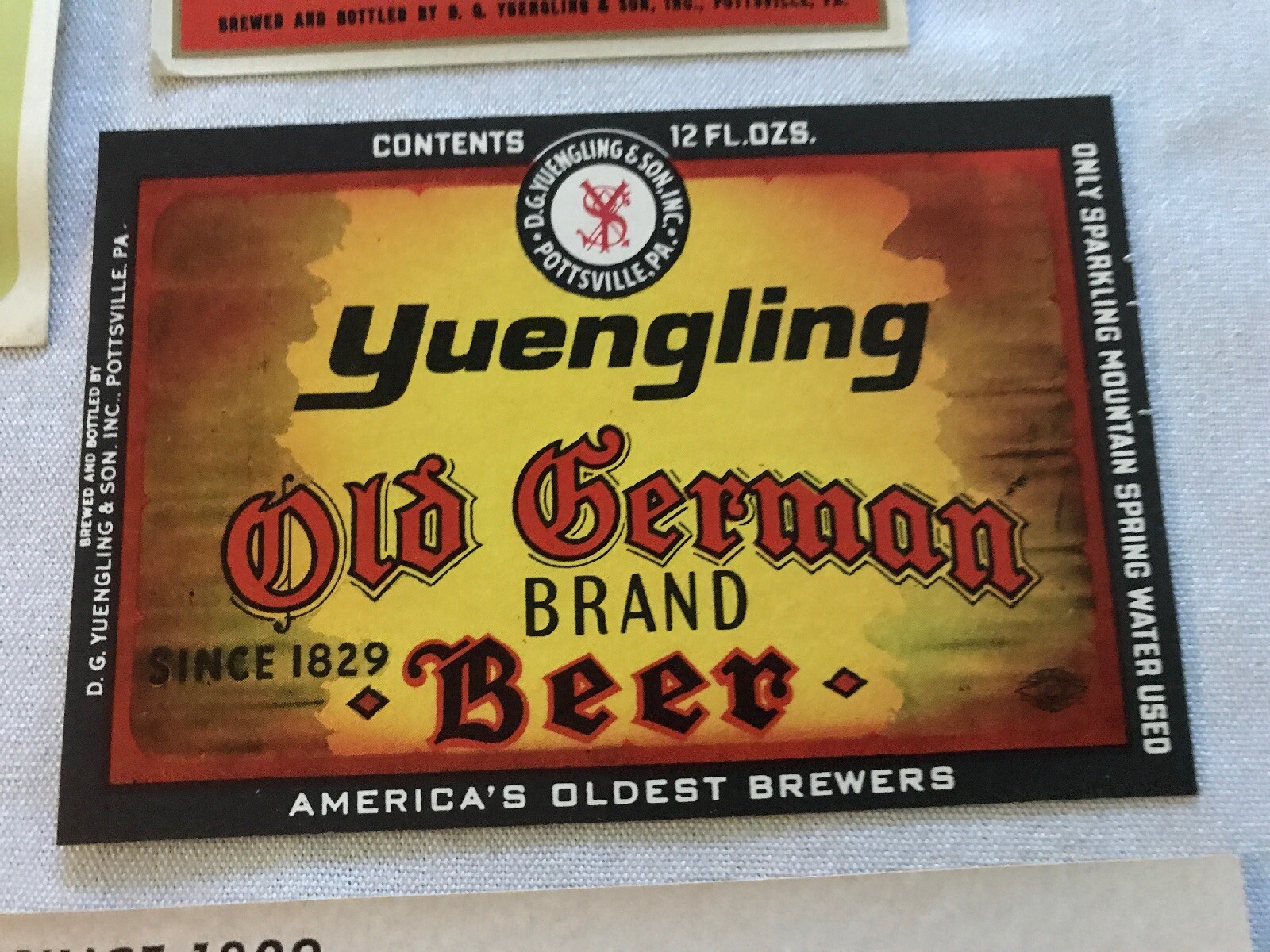 6 Different Unused Vintage Yuengling Beer Bottle Labels, Pottsville, Pa. unused | eBay