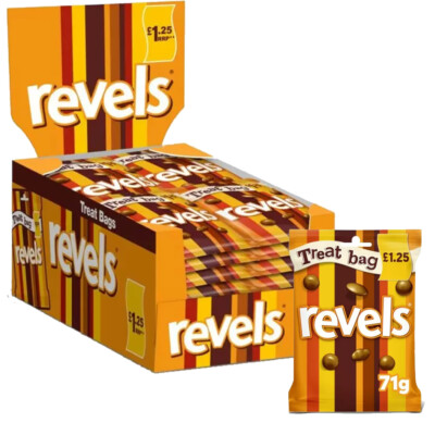 Revels Milk Chocolate With Raisins, Coffee Or Orange Treat Bag 71g ...