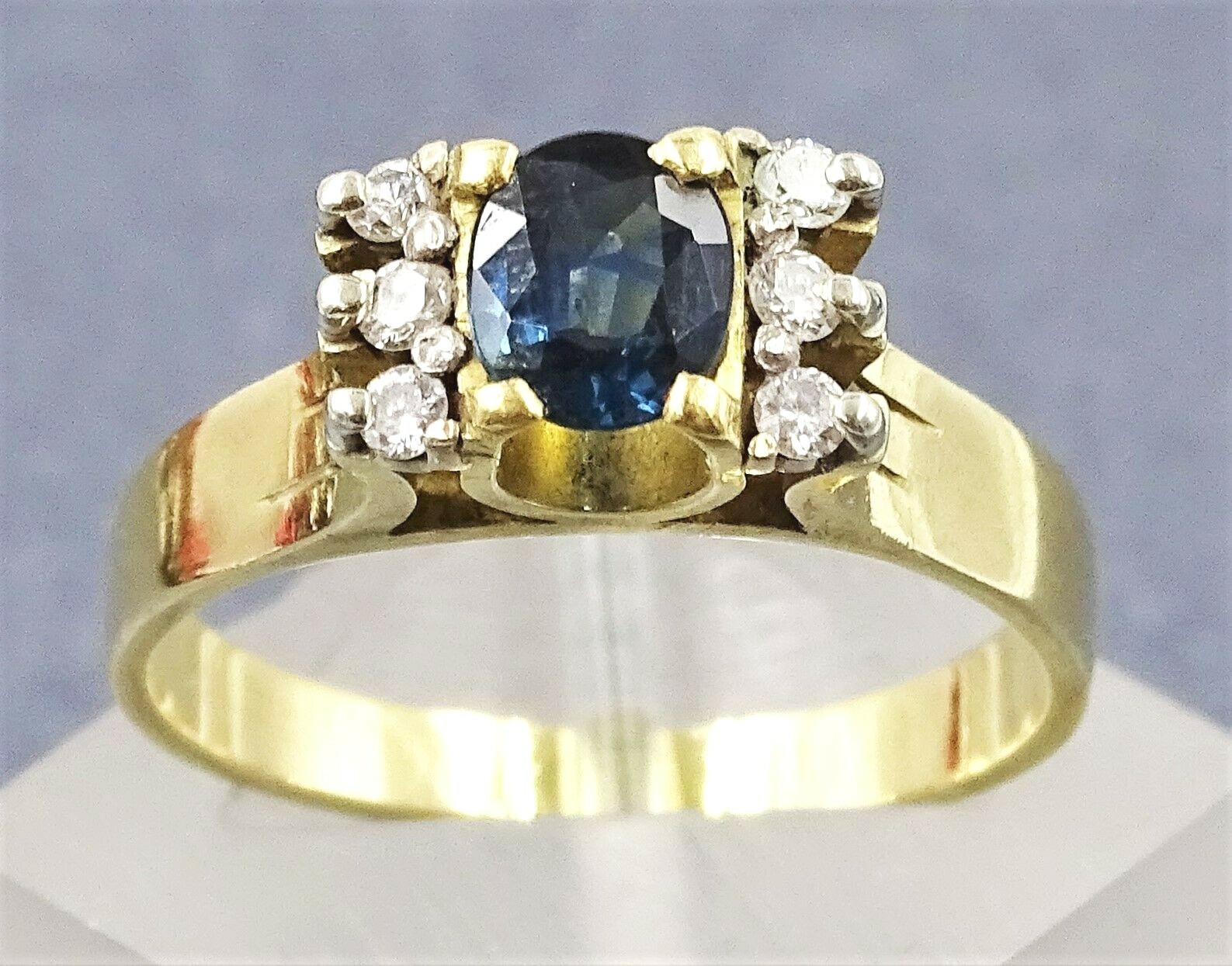 Womens 18ct Yellow & White Gold Sapphire & Diamond Ri… - Gem