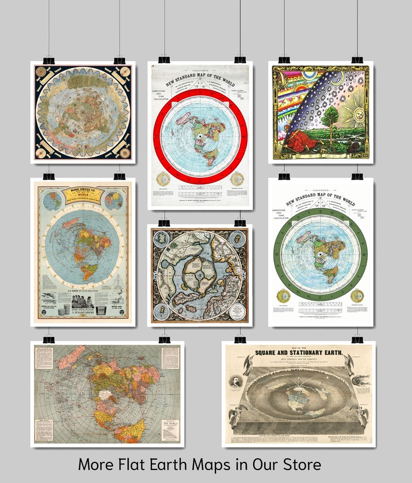1534 Flat Earth Creation Map - Geocentric Universe - Overture to the ...