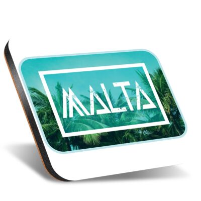 1x Square Coaster 12cm Malta Tropical Beach Summer #60989 | eBay UK