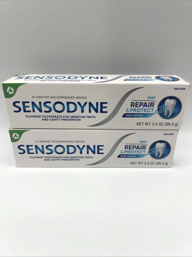 Sensodyne Repair & Protect Toothpaste for Sensitive Teeth Mint 3.4oz 2 ...