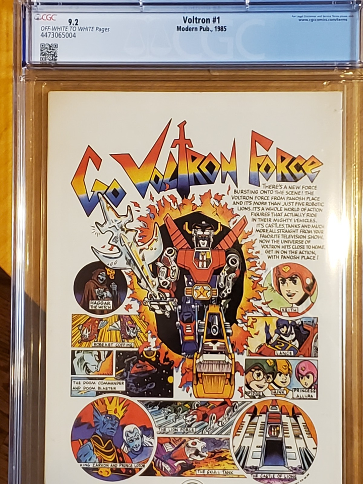 Voltron CGC 9. 2 - SEALED from 1984 Issue # 01 - the ORIGINAL VOLTRON ...