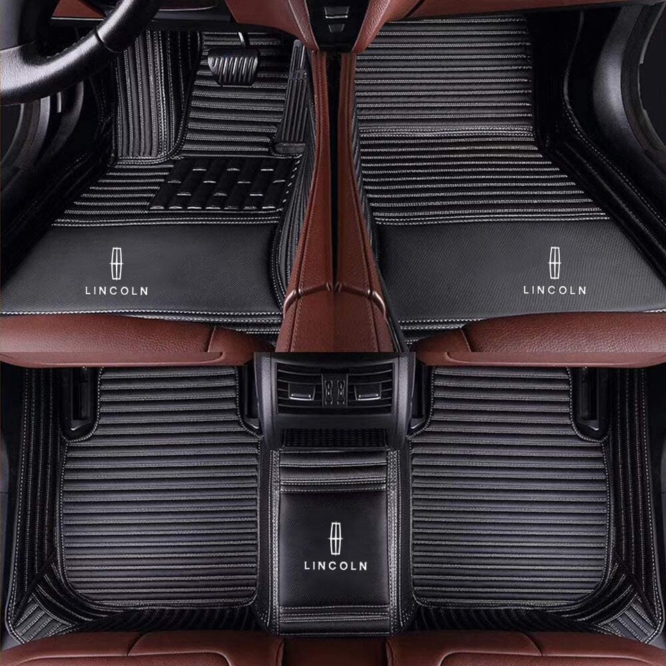 For Lincoln Auto Waterproof Car Floor Mats Custom Cargo Front Rear ...