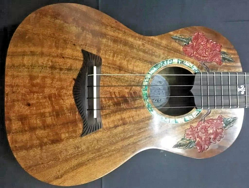 Blueberry Handmade Tenor Ukulele Floral Motif Pre-Order 90 Days | eBay