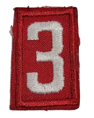 Boy Scout BSA Troop Pack Number # 3 Patch Red White Embroidered - 1598 ...