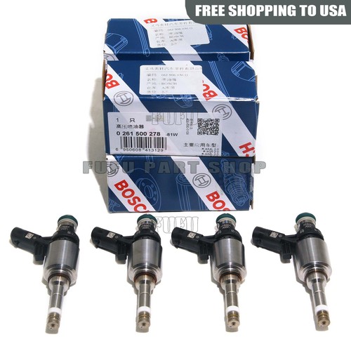 4x Fuel Injectors OEM Genuine Bosch For VW GTI Tiguan AUDI A3 A4 A5 Q5 ...