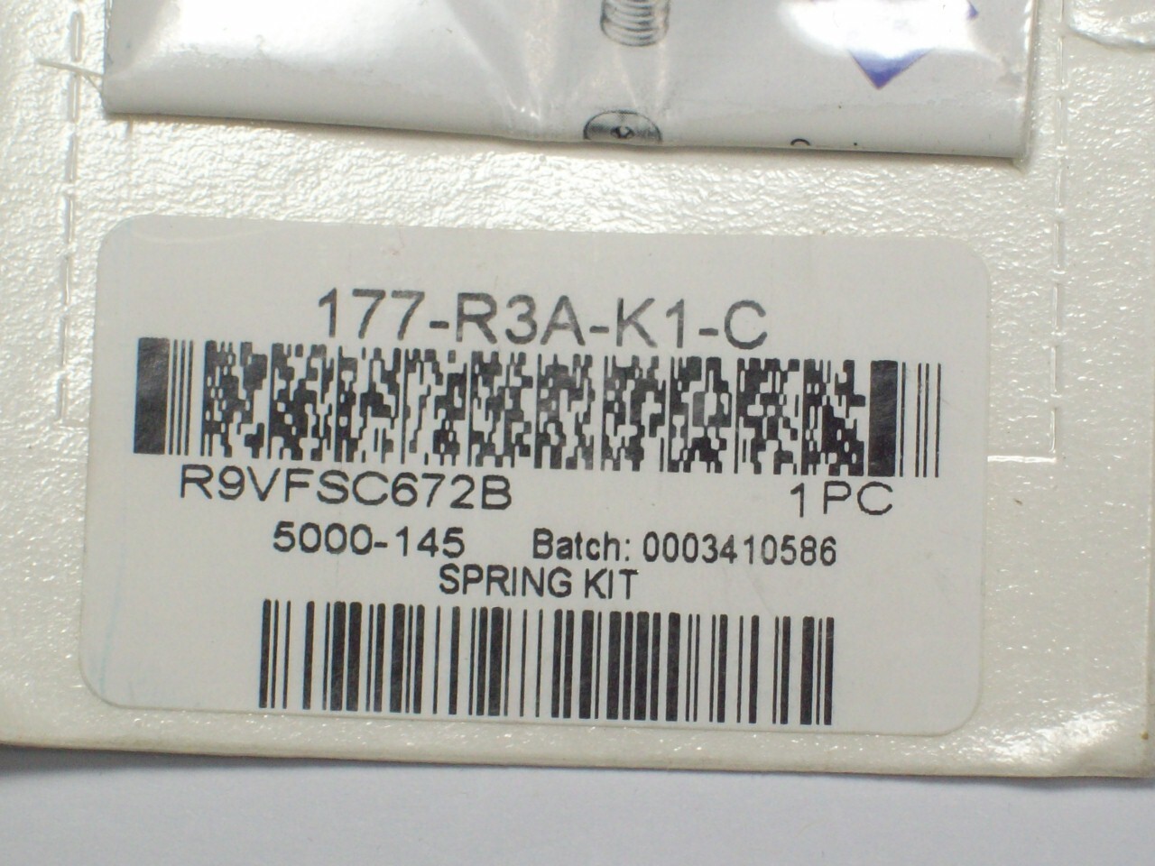 1 - Swagelok Spring Kit for R3A Relief Valve, 750 to 1500 psig, 177-R3A ...