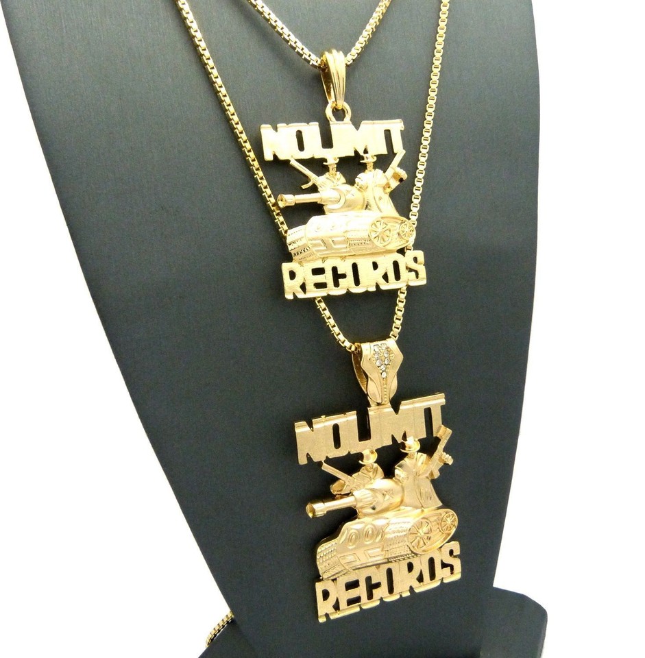 Hip Hop Micro No Limit Records Tank Pendant W/ Box Chain 2 Necklace Set ...