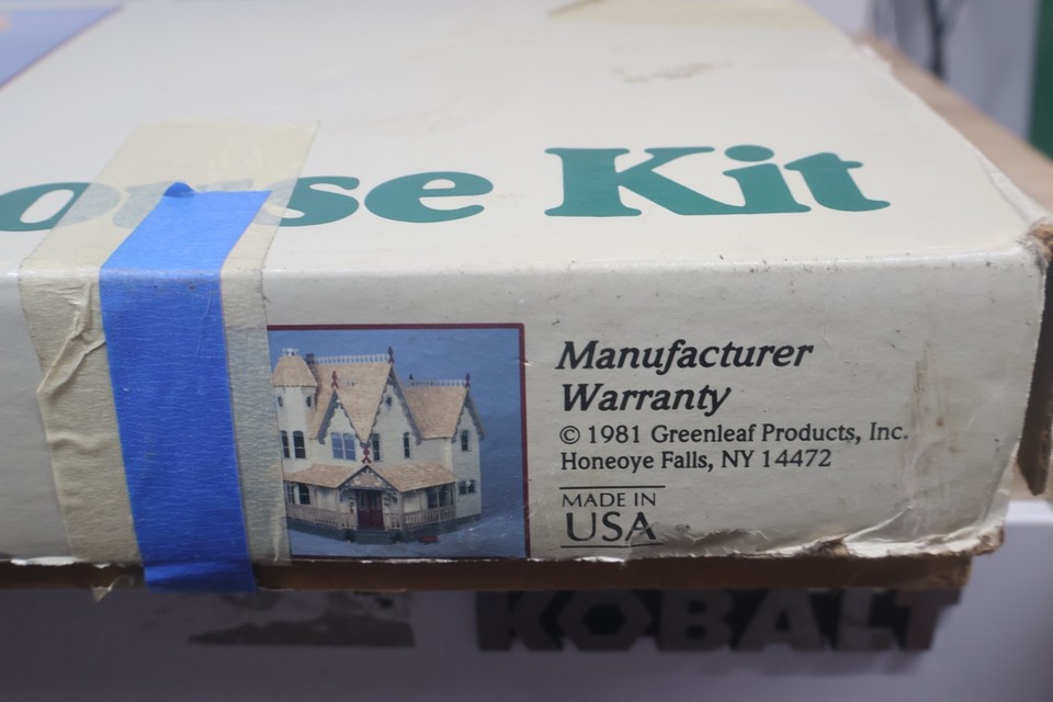 Vintage New / NOS Unbuilt The Pierce Wooden Dollhouse Kit by Greenleaf ...