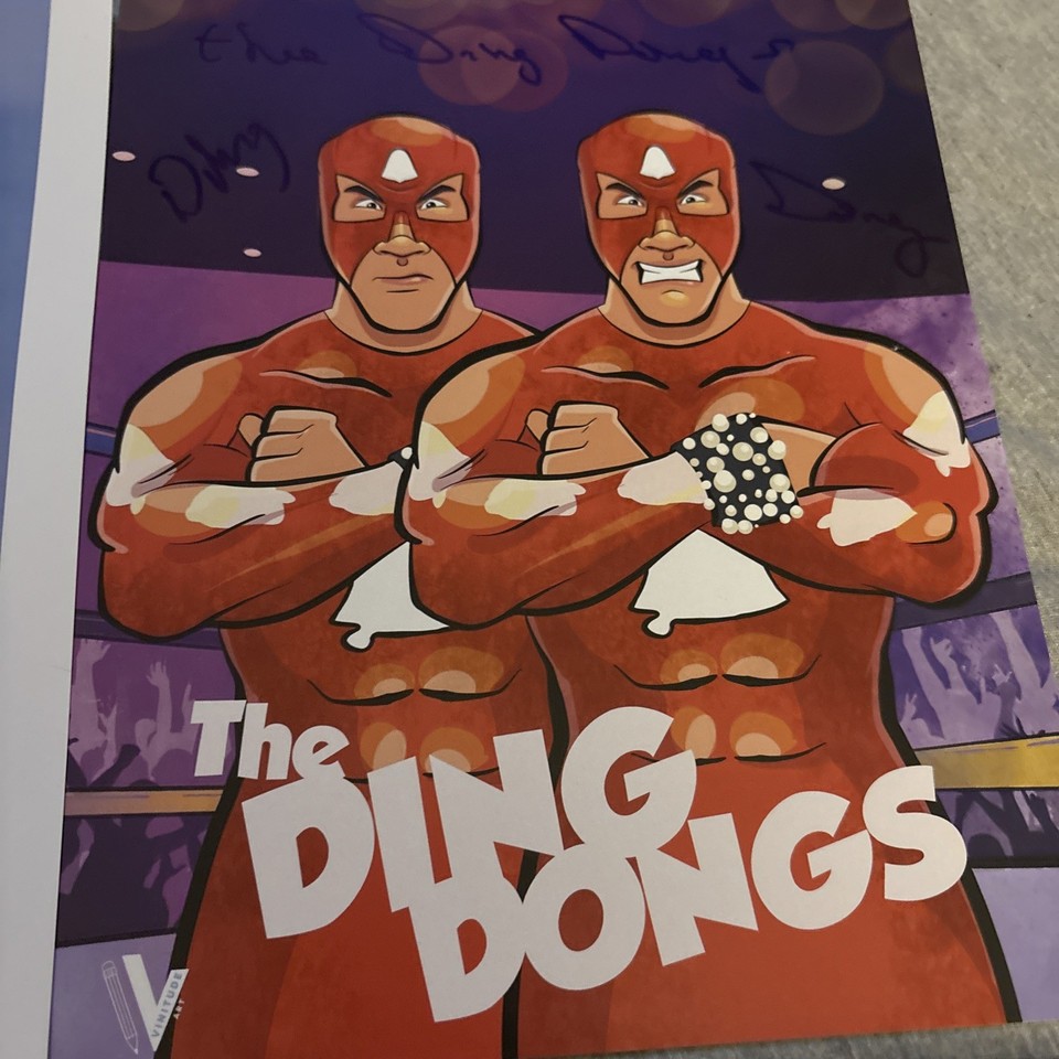 4 WWE Autographed 8x10 Lot Wcw ecw sunny gillberg fbi ding dong WWF | eBay