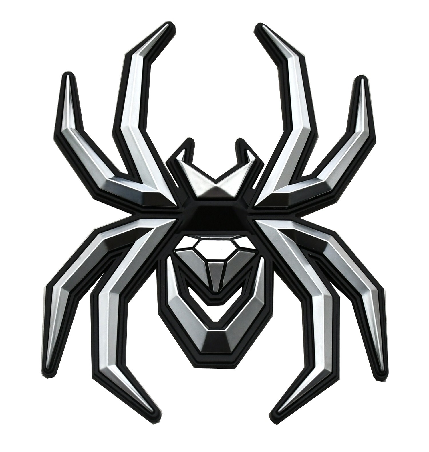 2x Black Chrome Spider Emblem Fit for F-150 RAM Black Widow Edition ...
