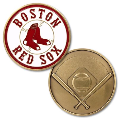 BOSTON RED SOX BAT BALL FIELD MLB BASEBALL 1.75" CHALLENGE COIN USA ...