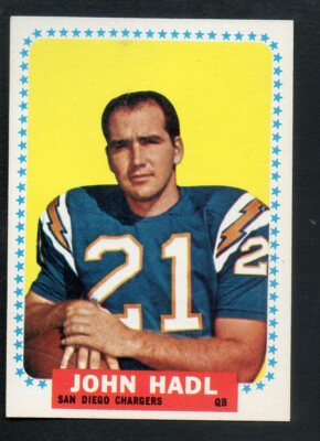 1964 Topps Football Card #159 John Hadl-San Diego Chargers Near Mint ...