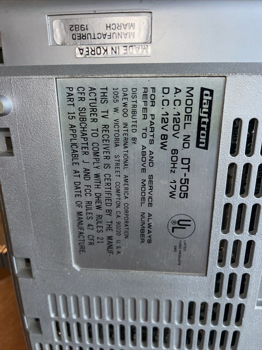 Daytron Tv Logo TV DAYTRON Portátil Modelo DW 550 Imagem Preto