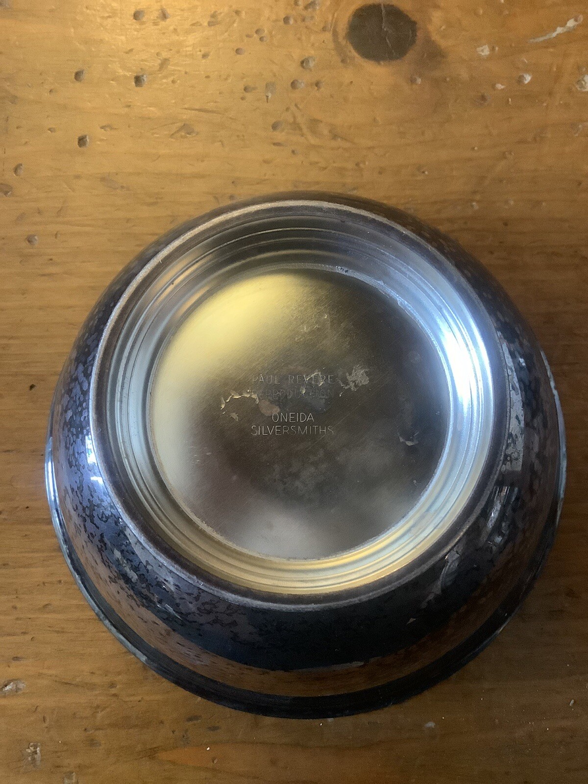 Lot Of 2 Silver Paul Revere Reproduction Bowl, Oneida Silversmiths ...