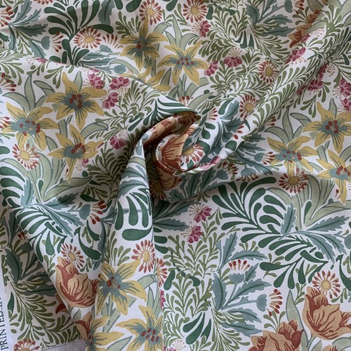 William Morris Curtain Fabric 1.1m BOWER HERBALL/WELD Linen Blend Design 110cm | eBay